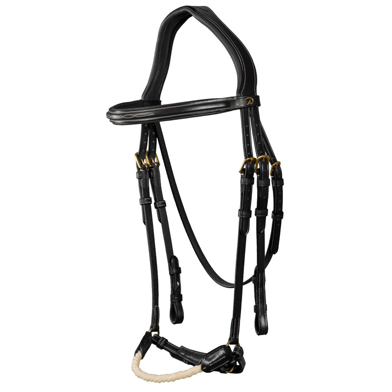 Dy'on Collection Rope Drop Noseband Bridle UK | Just Equine